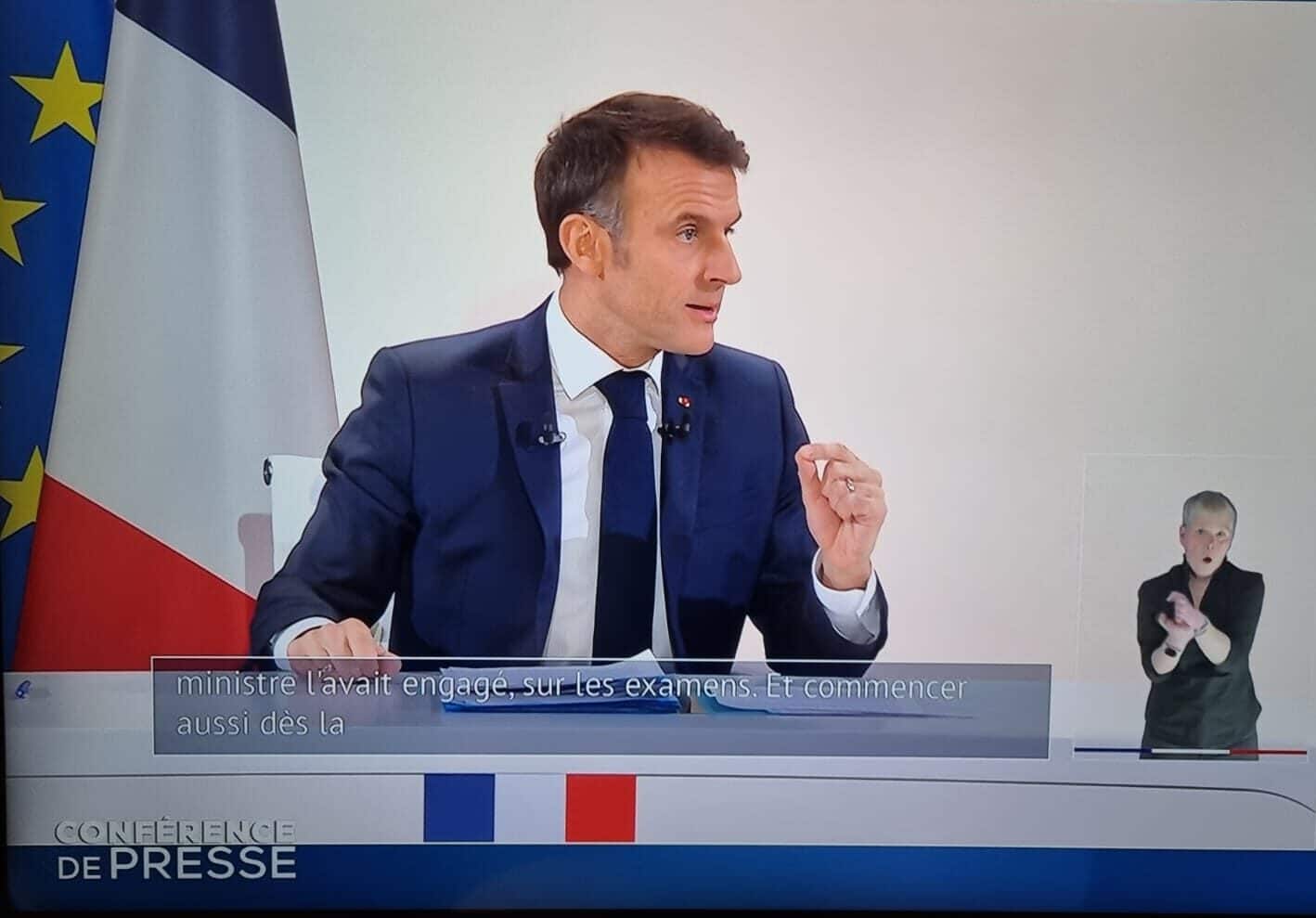 Conférence de presse d'Emmanuel Macron : partiellement inaccessible ...